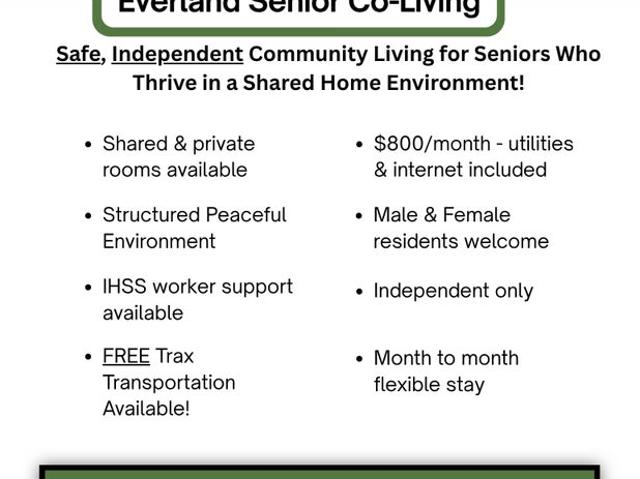 Everland Senior Co_Living $800 Shared Room $1600