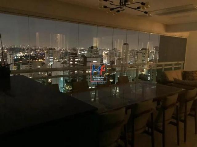 Excelente cobertura no Brooklin Paulista, 280m² a.u 3 dormitórios 3 suítes, sala, home theater