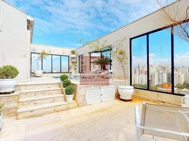 Excelente cobertura no Campo Belo c/ 389m², 4 dormitórios sendo 4 suítes