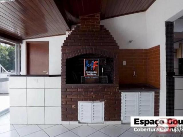 Excelente cobertura no Guarujá/SP, 181m² a.u 3 dormitórios 1 suíte, 2 salas, cozinha, churrasque