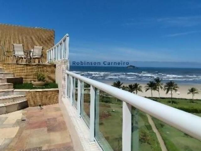 Excelente cobertura, frente para o mar, à venda ou locação anual, na Riviera de São Lourenço