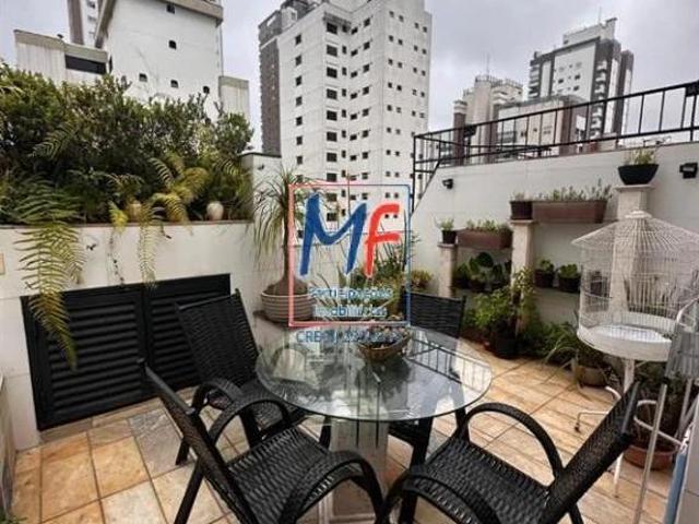 Excelente apto cobertura na Vila Regente Feijó, com 188m² a.u 3 dormitórios 1 suíte, sala, cozin