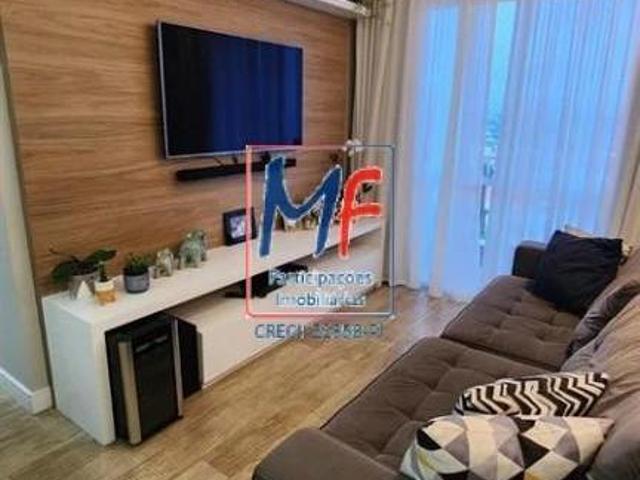 Excelente apto em Paulicéia, São Bernardo do Campo/SP, com 54m² a.u 2 dormitórios, sala, cozinha