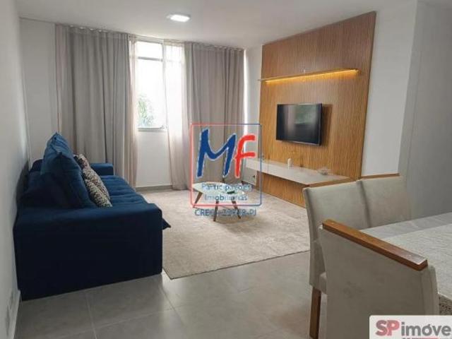 Excelente apto em Santo Amaro, com 82 m² a.u 3 dormitórios, sala c/ 2 ambientes, cozinha, 1 vaga
