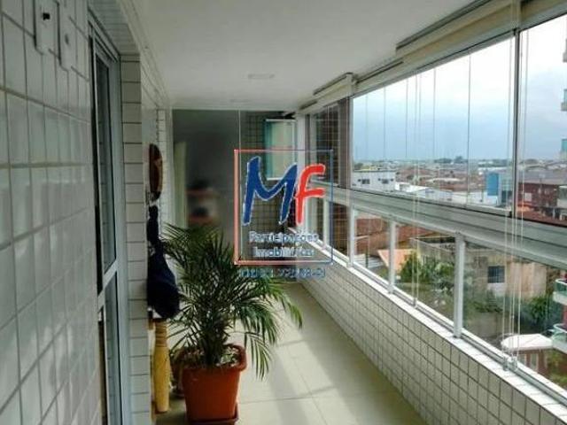 Excelente apto na Praia Grande/SP, 79 m² a.u 2 dormitórios 1 suíte, sala c/ 2 ambientes, cozinha