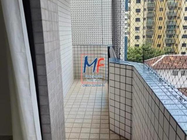 Excelente apto na Praia Grande/SP, com 96m² a.u 2 dormitórios 1 suíte, sala com 2 ambientes, var