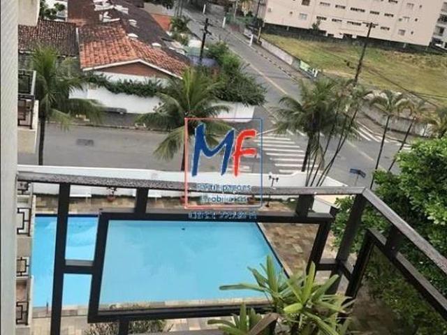 Excelente apto no Guarujá/SP, 134 m² a.u 4 dormitórios 1 suíte, sala, cozinha, varanda, 2 vagas