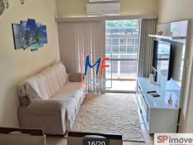 Excelente apto no Guarujá/SP, com 60 m² a.u 2 dormitórios 1 suíte, sala, cozinha, sacada, 1 vaga