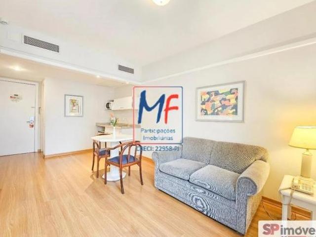 Excelente apto no Jardim Paulista, 45 m² a.u 1 dormitório, sala, cozinha, 1 vaga, lazer. Prox. Sho