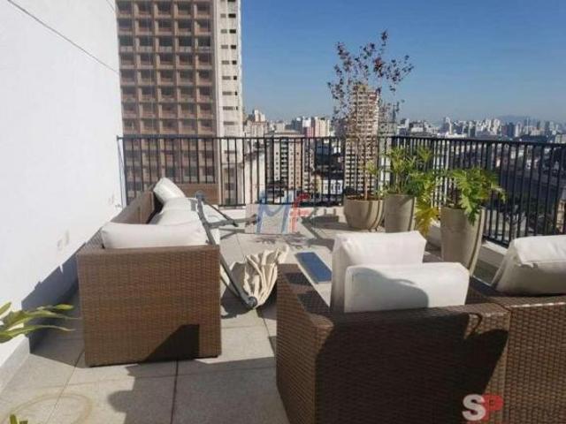 Excelente apto studio no Centro de SP, 31m² a.u 1 dormitório, cozinha, banheiro, terraço privativ