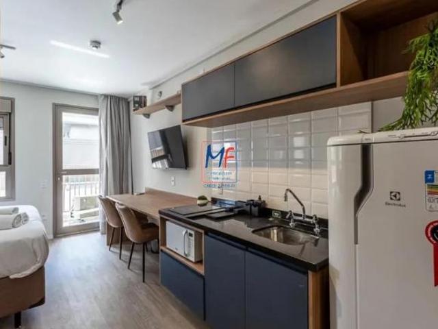 Excelente apto studio na Vila Madalena, com 27 m² a.u 1 dormitório, banheiro, cozinha, varanda, la