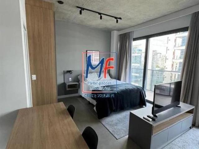 Excelente apto studio na Vila Olímpia, com 42m² a.u 1 dormitório, sala, cozinha, varanda, 1 vaga