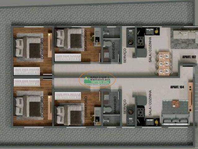 Excelente apartamento com área privativa à venda no bairro Manoel Corrêa, Conselheiro Lafaiete!