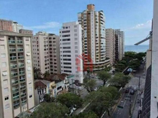 Excelente apartamento com vista lateral para a praia, 3 dormitórios, suíte e vaga demarcada