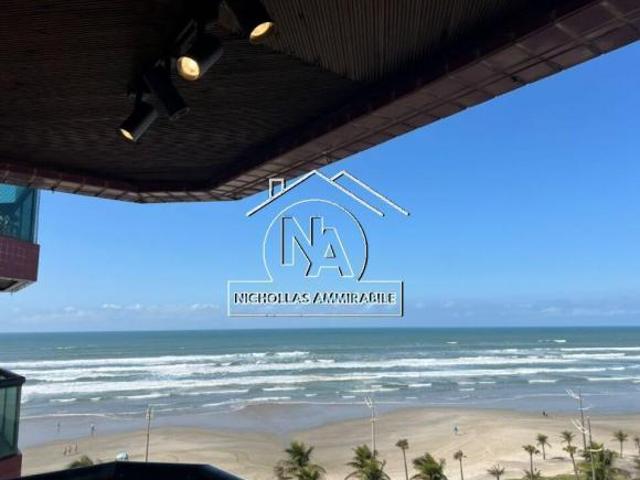 Excelente apartamento de 2 dormitórios e com vista mar, localizado na Vila Caiçara