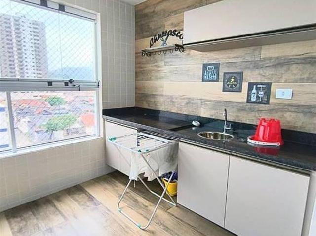 Excelente apartamento frente mar, 2 dorms 1 suíte, 1 vaga, lazer completo !