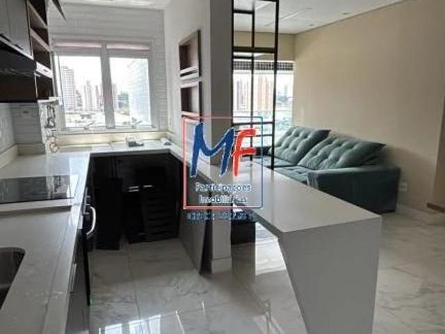 Excelente Apartamento studio Jd Anália Franco, 55,21m² a.u, 1 dormitório, 1 banheiro, closet, sacad