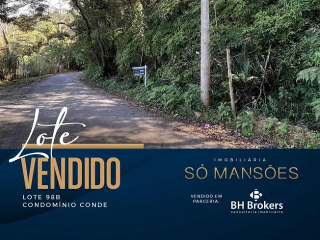 Excelente lote vendido com projeto no Condomínio Conde/Nova Lima