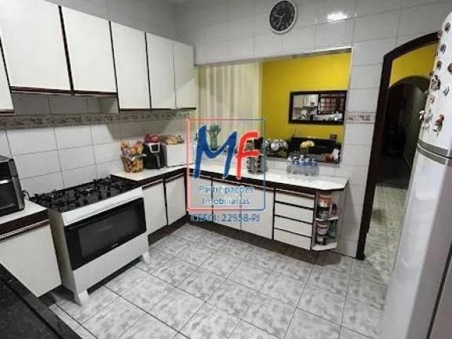 Excelente sobrado na Vila Linda, Santo André/SP, 241 m² a.u 3 dormitórios 1 suíte, sala, copa, c