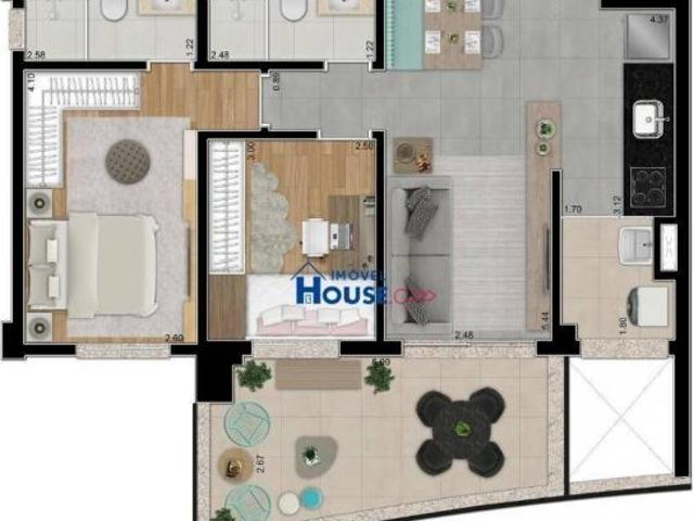 Expand Pinheiros | Apartamento com 2 Quartos sendo 1 Suíte à Venda em Pinheiros, 74m²