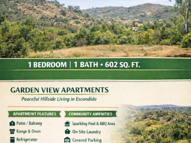 Experience comfortable living in a scenic setting at Garden View Apartments!