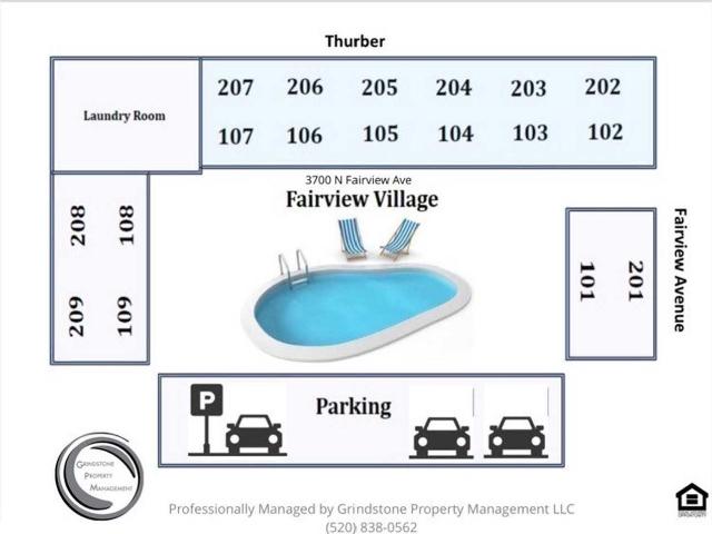 Fairview Village Apartments professionally managed by Grindstone Property Management LLC 1 Bedroom Apartment for Rent at 3700 N Fairview Ave, Tucson, AZ 85705