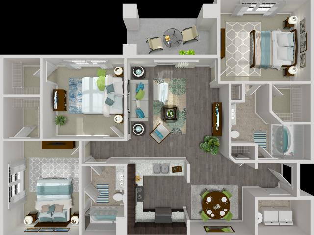 Faris Residences Goose Creek 3 Bedroom Apartment for Rent at 601 Old State Rd, Goose Creek, SC 29445