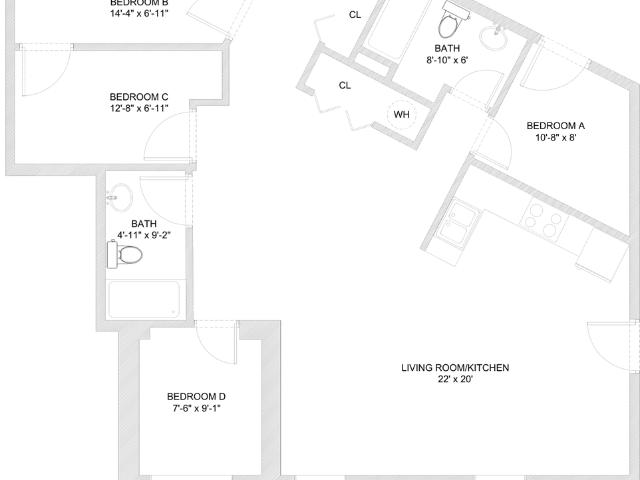 Farmer's Exchange Athens 4 Bedroom Apartment for Rent at 580 E Broad St, Athens, GA 30601