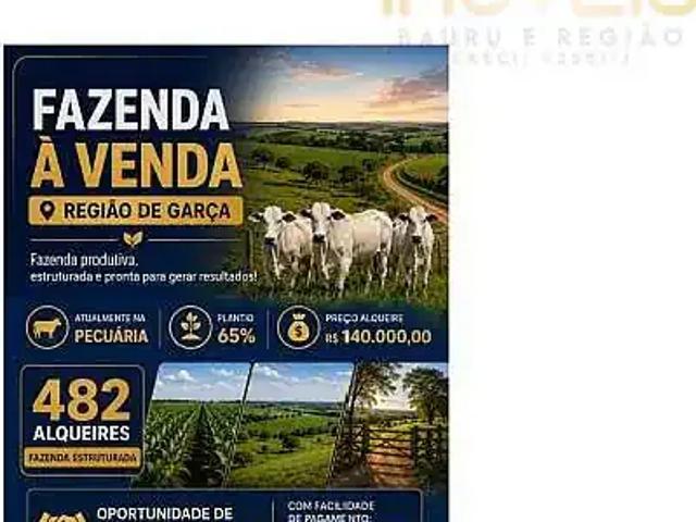 Fazenda para Venda em Garça/SP Zona Rural