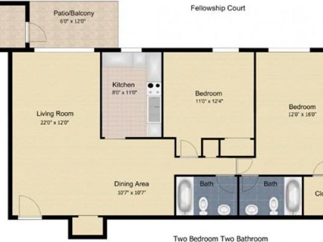 Fellowship Court 2 Bedroom Apartment for Rent at 5 Fellowship Ct, Towson, MD 21286