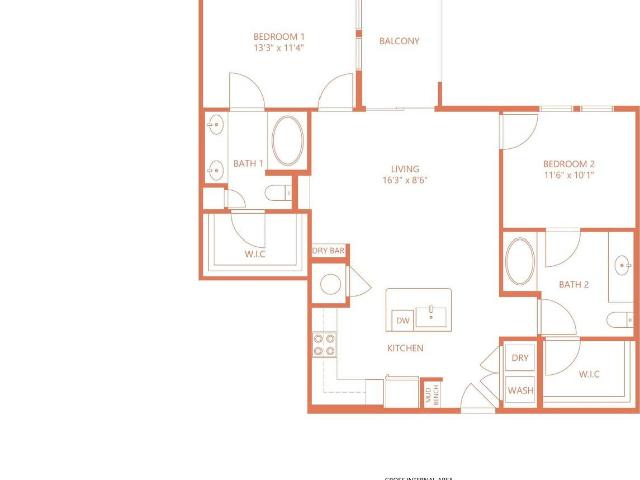 Ferguson Flats 2 Bedroom Apartment for Rent at 624 N Lancaster Ave, Dallas, TX 75203 Lake Cliff