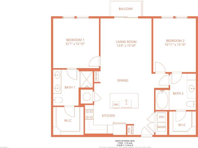 Ferguson Flats 2 Bedroom Apartment for Rent at 624 N Lancaster Ave, Dallas, TX 75203 Lake Cliff