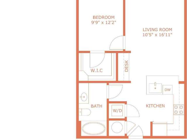 Ferguson Flats Studio Apartment for Rent at 624 N Lancaster Ave, Dallas, TX 75203 Lake Cliff