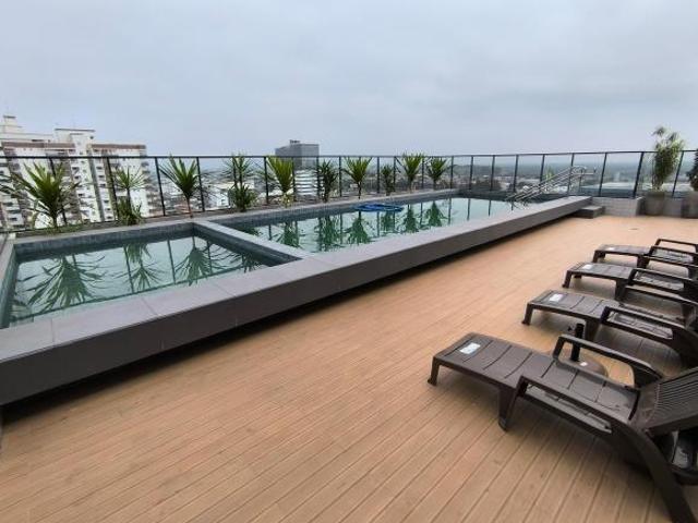 Fino acabamento, 2 Quartos 1 suite, sacada e 1 vaga Guilhermina Praia Grande