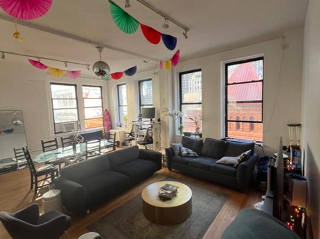 FiDi Furnished Room by Fulton Station 4/5, A/C, J, 2/3 – W/D – $1900