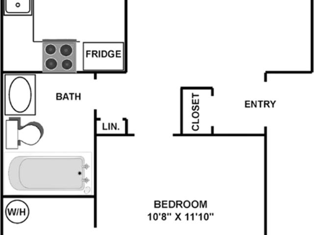 Fountain Court Apartments 1 Bedroom Apartment for Rent at 1725 5th St, Springfield, OR 97477
