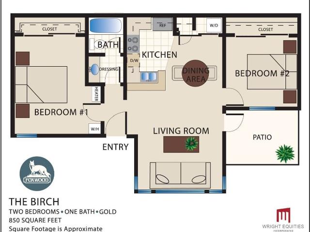 Foxwood Apartment Homes 2 Bedroom Apartment for Rent at 6655 N Fresno St, Fresno, CA 93710