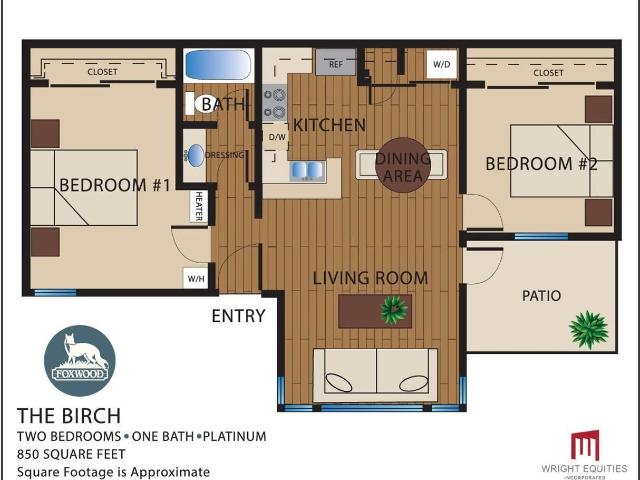 Foxwood Apartment Homes 2 Bedroom Apartment for Rent at 6655 N Fresno St, Fresno, CA 93710