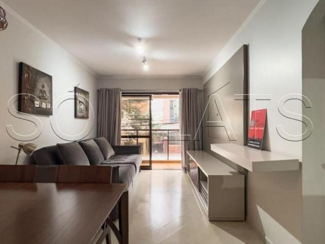 Flat Manhattan Jardins Cerqueira César mobiliado 1 dormitório com vaga próximo ao metrô