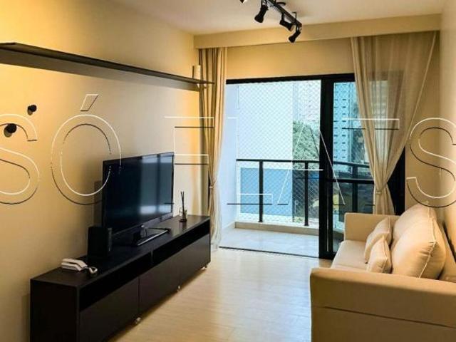 Flat mobiliado 41m² no Jardim Paulista com vaga próximo à Avenida Paulista e Shopping Pamplona