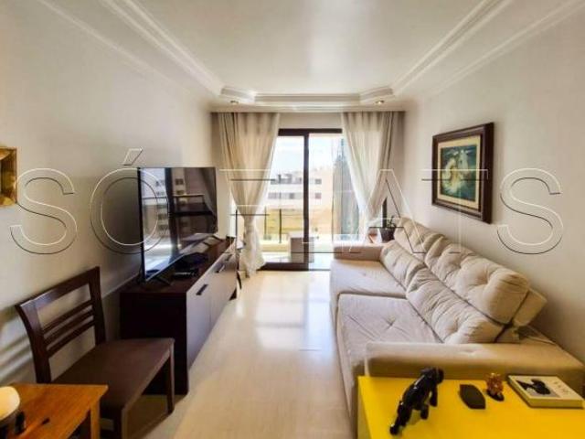 Flat mobiliado 60m² no Park Avenue, Jardim Paulista, perto da Av. Paulista