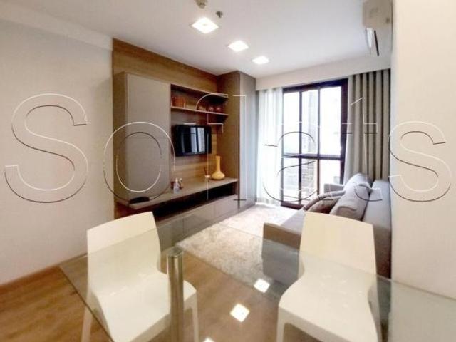Flat mobiliado à venda na Vila Mariana com 33m² suíte próximo ao metrô Ana Rosa