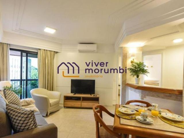 Flat mobiliado com varanda no Jardim Paulistano