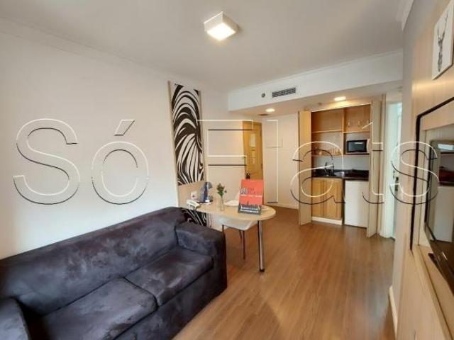 Flat mobiliado em Pinheiros com 28m² e 01 vaga de garagem