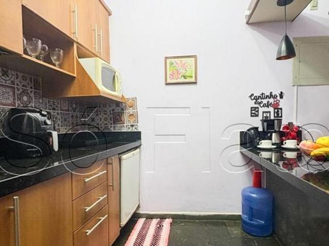 Flat mobiliado no Centro de São Vicente com vaga, Palladium Flat, ideal para investimento