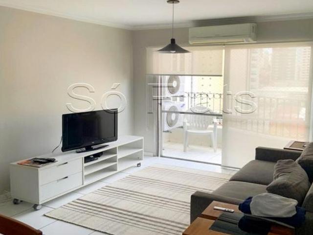 Flat Mobiliado no Jardim Paulista com 2 Dormitórios, Varanda e 2 Vagas