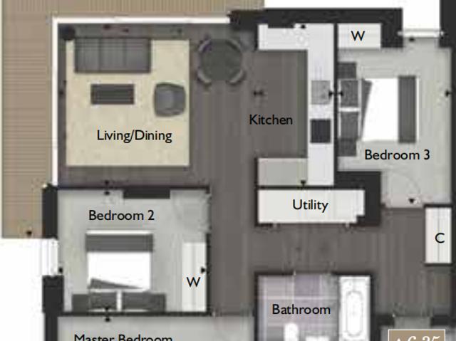 Flat, Neroli House, Piazza Walk, London