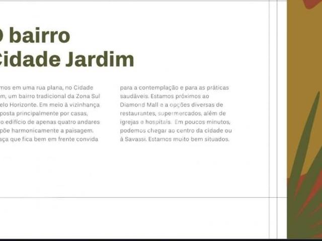Flat à venda, 1 quarto, 1 suíte, 1 vaga, Cidade Jardim Belo Horizonte/MG