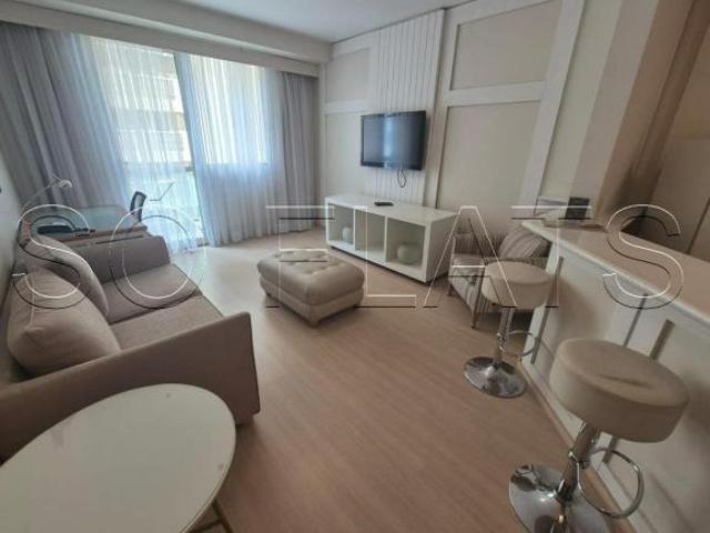 Flat à venda em Alphaville 56m² mobiliado no Sequoia com varanda e 1 vaga
