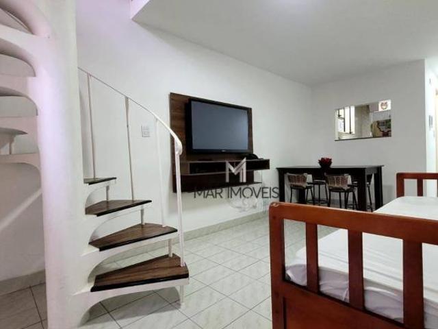 Flat à venda na praia das Pitangueiras em Guarujá Mar Imóveis Prime